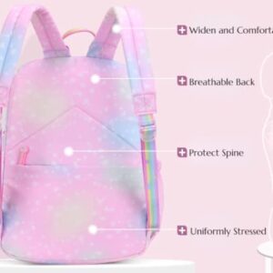 HUIHSVHA Cute Pink Backpack Large Capacity School Laptop Bag Bookbag, Casual Travel Daypack for Teens Girls Students