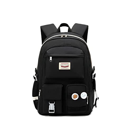 HANXIUCAO Girls Laptop Backpack Teen School Bag College Student Backpack For Woman (black)