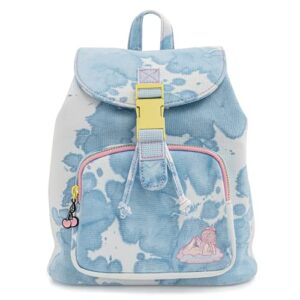 loungefl valfre lucy blue acid wash denim backpack