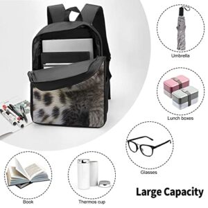 Cute Baby Cheetah Leopard Backpack,Lightweight School College Bookbag Casual Student Travel Laptop Daypack - 17inch