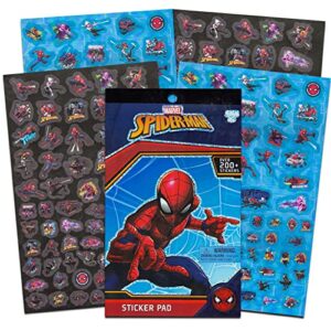 Marvel Shop Spiderman School Bag Mini Backpack for Kids -- 4 Pc Bundle With 11 inch Marvel Spiderman Travel Backpack for Boys Girls, Water Bottle, Stickers, And More (Spiderman School Supplies)