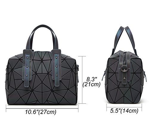 Geometric Backpack Luminous Backpacks Holographic Reflective Bag Lumikay Bags Irredescent Large Rainbow Purses Wallet Set NO.5