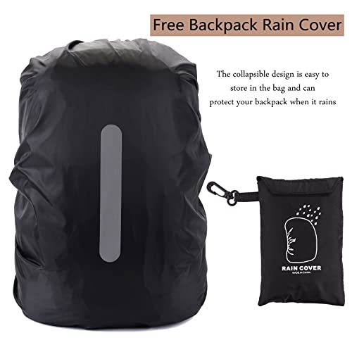 Seekvigor Travel Laptop Backpack,17.3 inch waterproof college backpack with usb charging port, 38L Durable Carry On Backpack for Business, Everyday, Work