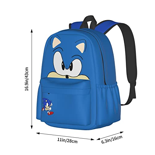 Anime Backpack For Boys&Girls，3D Print Canvas School Backpack Bookbag with Adjustable Shoulder Straps & Padded Back,17 inch Large Backpack