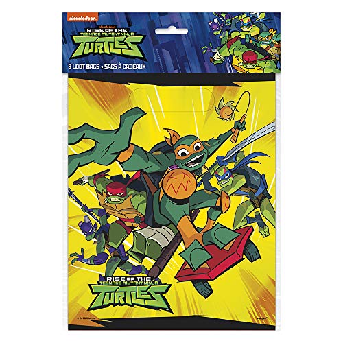 Unique Teenage Mutant Ninja Turtles Party Loot Bags | 9" x 7.5" | 8 Pcs