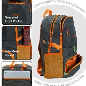 Rockland Packable Stowaway Backpack, Charcoal, Large