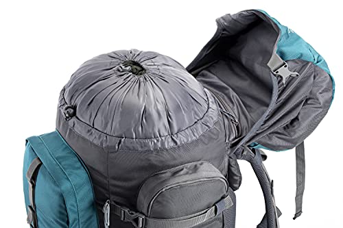 Tripole Walker 65 Litres Rucksack With 20 Litre Foldable Day Pack | Internal Frame With Metal Rod | Rain Cover | Bottom Opening | Laptop Section (Sea Green)