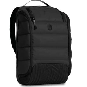 STM Dux 16L Premium Tech Backpack - Carry On Travel Laptop Backpack (Fits 15" Laptops) - Multi-Direction Cargo Access, Water Resistant & Luggage Passthrough - Black (stm-111-376P-01)