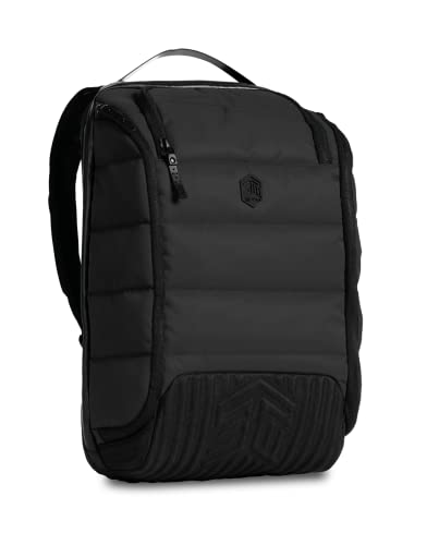 STM Dux 16L Premium Tech Backpack - Carry On Travel Laptop Backpack (Fits 15" Laptops) - Multi-Direction Cargo Access, Water Resistant & Luggage Passthrough - Black (stm-111-376P-01)