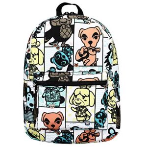 animal crossing online video game tile print sublimated laptop backpack