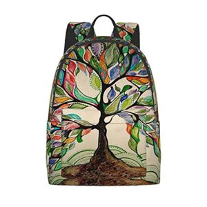 fehuew 16 inch backpack vintage tree of life laptop backpack full print school bookbag shoulder bag for travel daypack