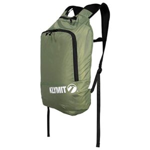 klymit day pack, lightweight waterproof day hiking backpack, green, 20 l