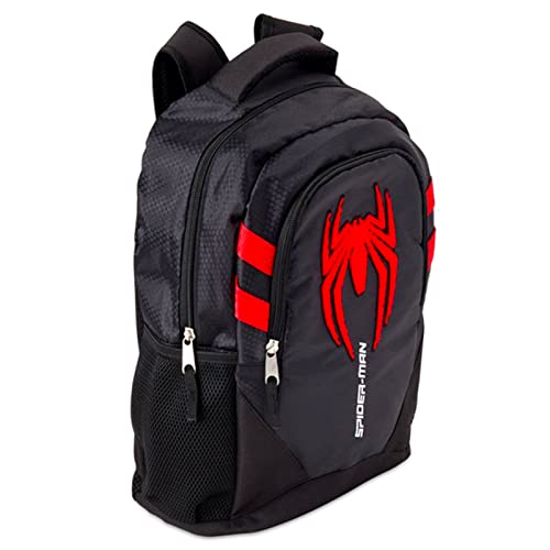 Fast Forward Spider-Man Backpack for Men Bundle - 18'' Marvel Spider-Man Backpack with 2 Compartments, Padded Shoulder Straps, and Side Pockets | Spider-Man Backpack Adult