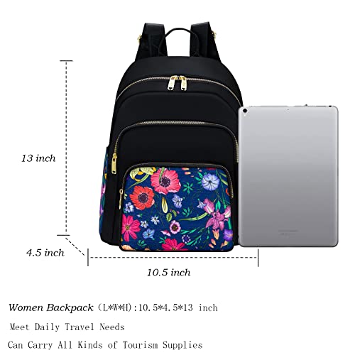 SVRVGV Nylon Backpacks for Women Casual Fashion Backpacks Purse Travel Rucksack Daypack for Girl Student