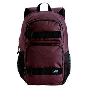 vans skates pack 3 b laptop school student backpack bag (maroon/black)