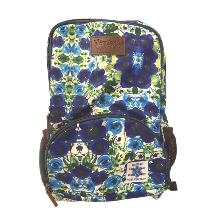 Resilience Medical Limited Edition Blue Flower Canvas Backpack