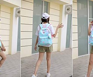 Suerico School Backpack for Girls,Lightweight Durable School Bags Waterproof Bookbag for Students (Sky Blue)