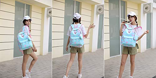 Suerico School Backpack for Girls,Lightweight Durable School Bags Waterproof Bookbag for Students (Sky Blue)