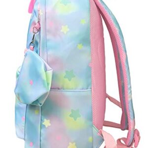 Suerico School Backpack for Girls,Lightweight Durable School Bags Waterproof Bookbag for Students (Sky Blue)