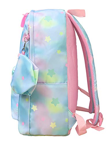 Suerico School Backpack for Girls,Lightweight Durable School Bags Waterproof Bookbag for Students (Sky Blue)