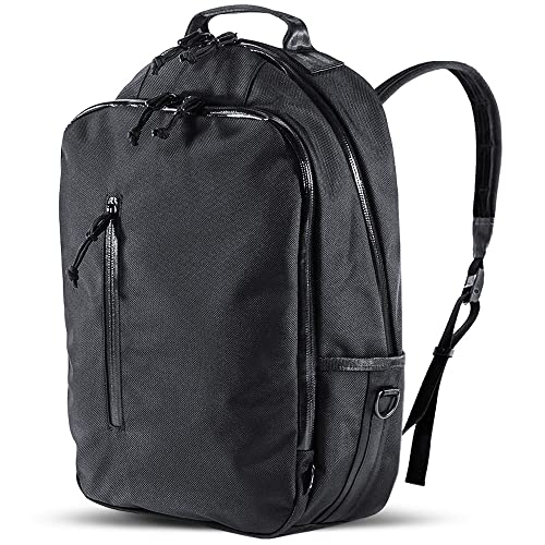 DEFY Bucktown Ballistic Nylon Backpack | 23 Liter Utility Backpack For Men | Professional Work Bag w/ 17 Inch Laptop Sleeve | Premium Tech Backpack | Water Repellent Travel & Commuter Pack (Black)