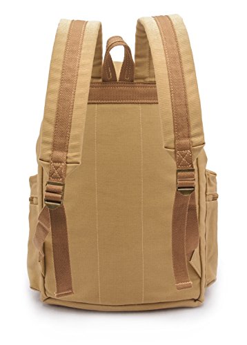 Sweetbriar Vintage Canvas Backpack, Tan - Protects Laptops up to 15.6 Inches