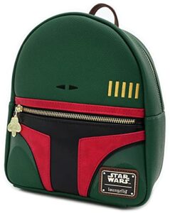 loungefly star wars boba fett faux leather mini backpack standard