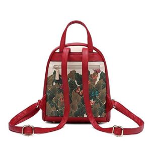 Frida Kahlo Cartoon Licensed Cute Backpack (Red)