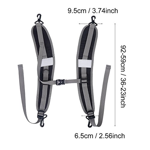 FILFEEL Bag Strap, 1 Pair Nylon Durable Backpack Shoulder Adjustable Belt Repair Parts Accessory(Black)