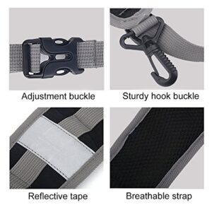 FILFEEL Bag Strap, 1 Pair Nylon Durable Backpack Shoulder Adjustable Belt Repair Parts Accessory(Black)