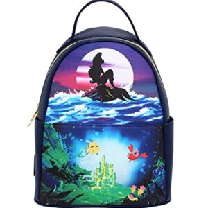 Loungefly Disney The Little Mermaid Silhouette Mini Backpack - Hot Topic Exclusive Navy Blue 14700529