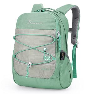 mountaintop kids backpack for boys girls preschool kindergarten hiking daypack, green 8.7 * 5.9 * 15″