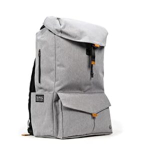 PKG Cambridge (31L) Backpack. 600D Water Resistant Double Layer Construction. 16" Laptop (Light Grey/Tan)