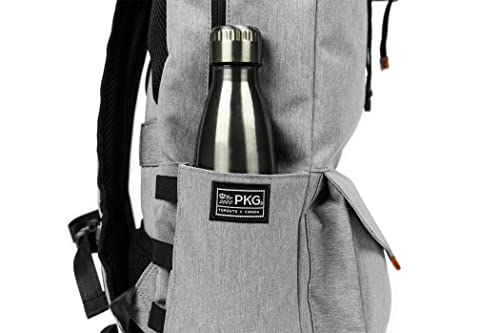 PKG Cambridge (31L) Backpack. 600D Water Resistant Double Layer Construction. 16" Laptop (Light Grey/Tan)