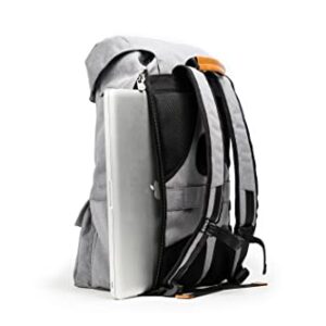 PKG Cambridge (31L) Backpack. 600D Water Resistant Double Layer Construction. 16" Laptop (Light Grey/Tan)