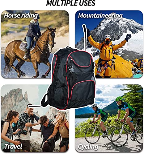 Large capacity equestrian horse riding gear horseback riding bag grooming tote bag equestrian backpack with helmet holder ringside equipment casual daypack backpacks