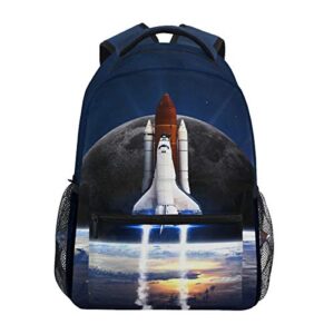 space rocket backpack for boys girls elementary school nasa bookbag 2020989