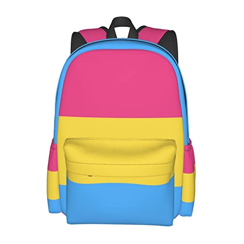 DGHREAW Pansexual Pride Flag Backpack for Men Women Girls Boys School Bag Travel Bag Lightweight Laptop Backpack with Pocket