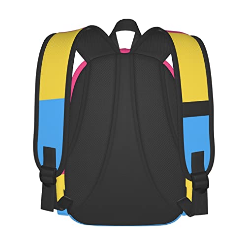 DGHREAW Pansexual Pride Flag Backpack for Men Women Girls Boys School Bag Travel Bag Lightweight Laptop Backpack with Pocket