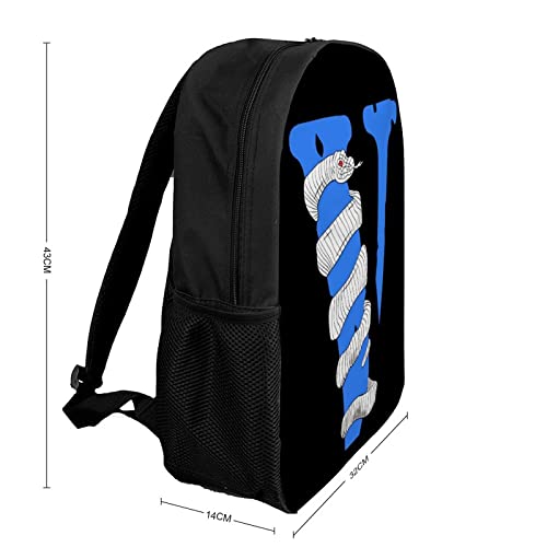 17 Inchs Laptop Backpack Lightweight Bookbag Fashion Big V Casual Backpack Outdoor Hiking Travel Backpacks