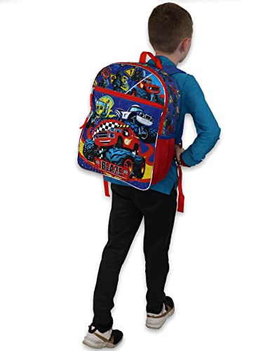 Nickelodeon Blaze and the Monster Machines Boys 16" Backpack 5 piece School Set (One Size, Blue)