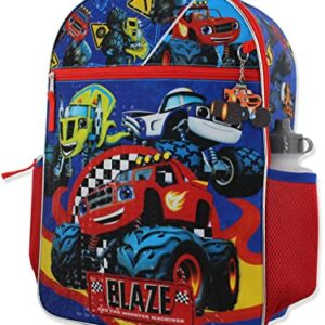 Nickelodeon Blaze and the Monster Machines Boys 16" Backpack 5 piece School Set (One Size, Blue)