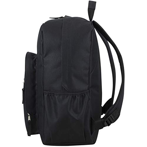 Eastsport Fashion Lifestyle Backpack with Oversized Main Compartment for School or Travel/Hiking, Black