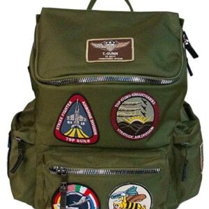 Top Gun Nylon Backpack with Patches (Olive)