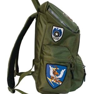 Top Gun Nylon Backpack with Patches (Olive)