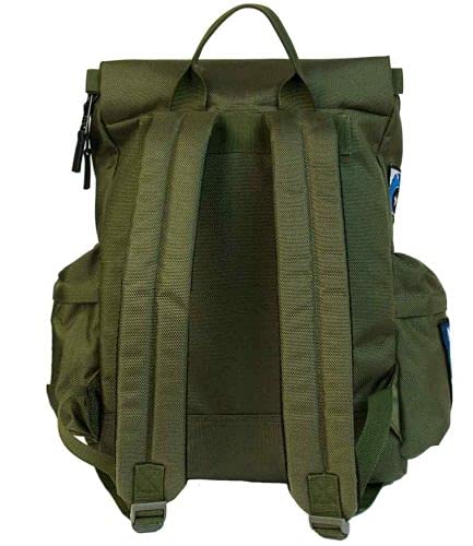 Top Gun Nylon Backpack with Patches (Olive)