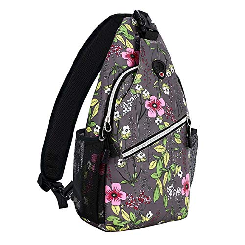 MOSISO Mini Sling Backpack,Small Hiking Daypack Periwinkle Travel Outdoor Sports Bag, Grey