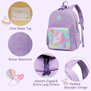 Unicorn Backpack for Girls, Chasechic Toddler Backpack Lightweight Kids Preschool Kindergarten Backpack for Boys and Girls with Chest Strap