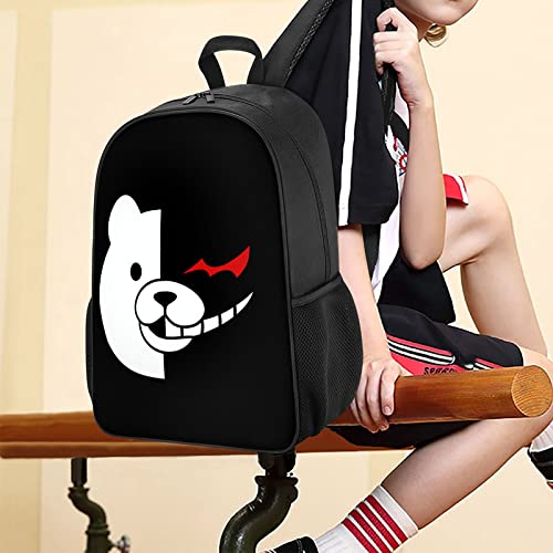 Anime Backpacks Lightweight Black Students Bookbag,Boys Girls Lunch Backpack Classic College Backpack,Black Cute Travel Laptop Back pack