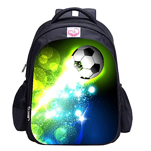 MATMO Soccer Backpack for Boys, Soccer Print Backpack Cool Football Pattern School Bag (Soccer Bag 9)